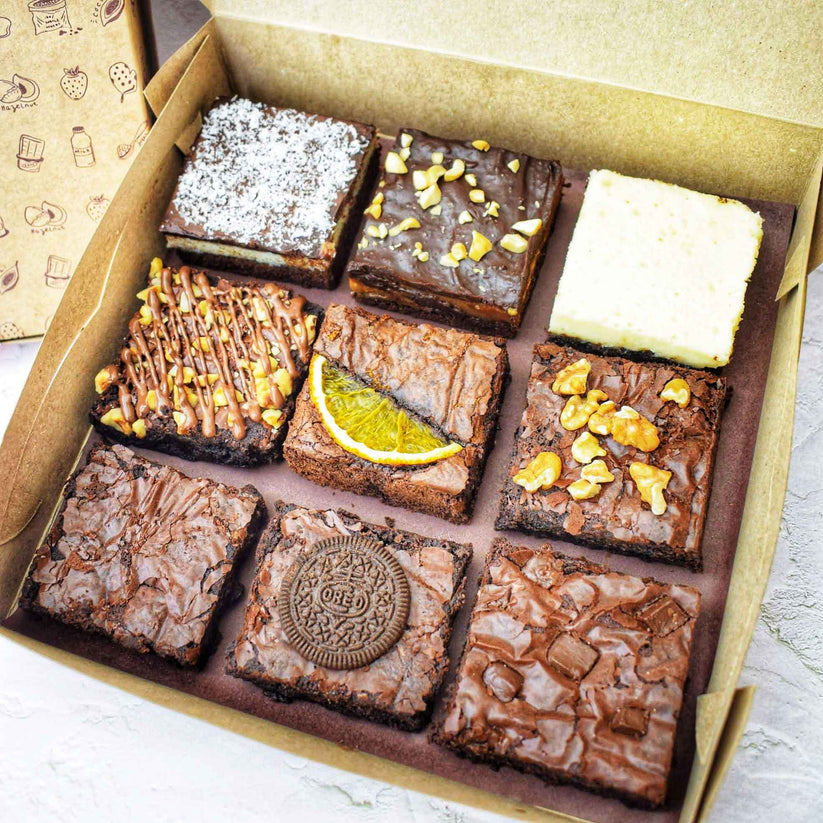 Assorted Box of 9 Brownies – Brownyumm